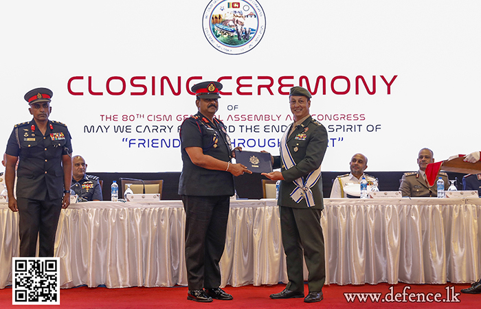 80th CISM General Assembly and Congress Concludes on a High Note | Sri ...